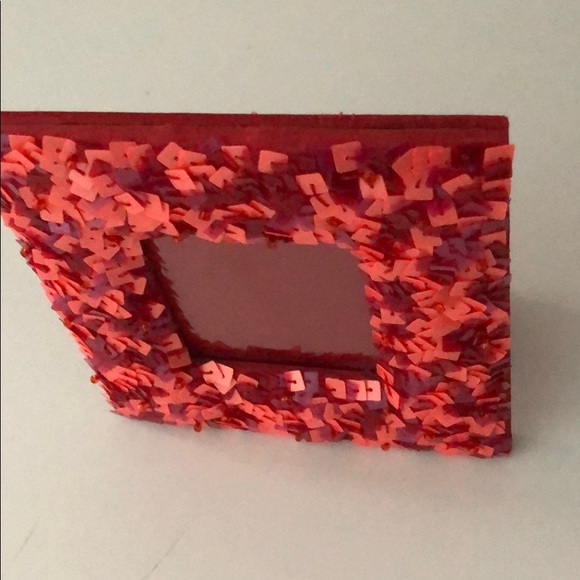 Other | Melon Blood Red Opalescent Square Sequined Frame | Poshmark